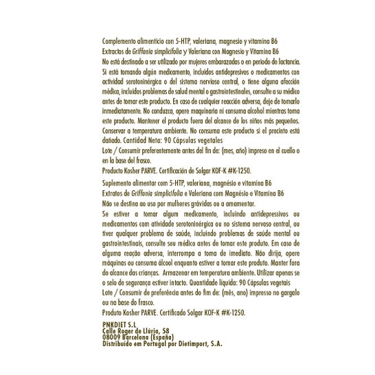 Solgar Griffonia 5-HTP Complex 90vcaps | PromoFarma