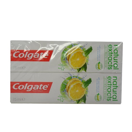 Colgate Toothpaste Natural Extracts Lemon Freshness 2x75ml | PromoFarma