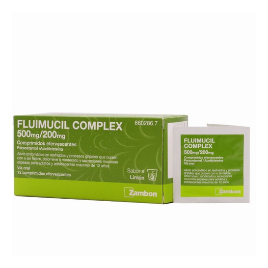 Fluimucil Complex 500mg/200mg 12 comprimidos efervescentes | PromoFarma