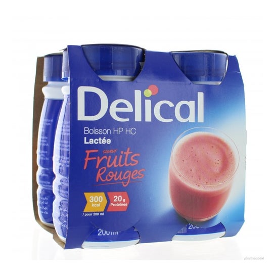 Delical Boisson Lactée Fruits Rouges 4x200ml | PromoFarma