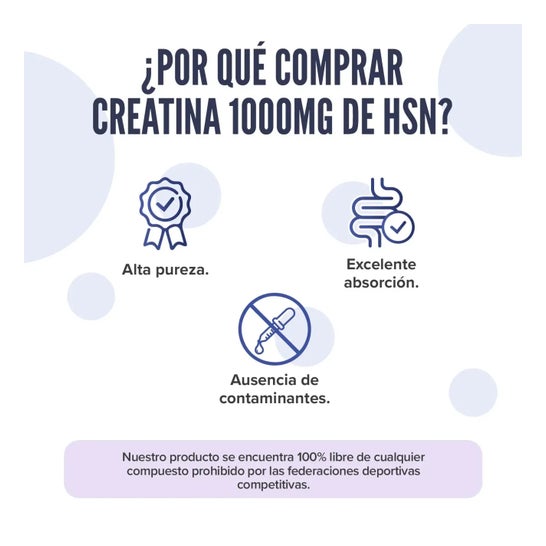 HSN Creatina Monohidrato 1000mg Creatina 120vcaps | PromoFarma