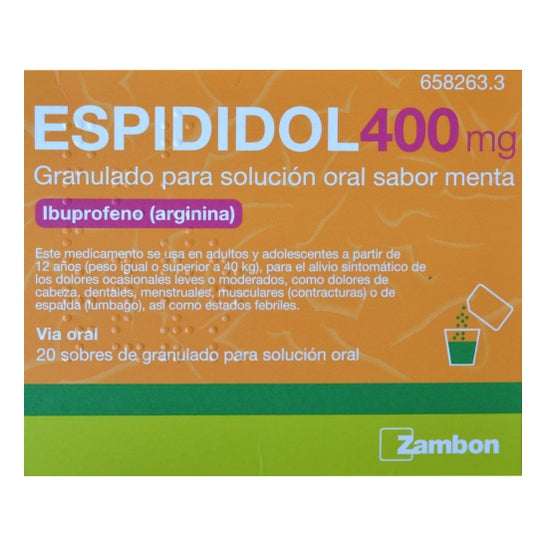 Espididol Menta 400mg 20 Sobres | PromoFarma
