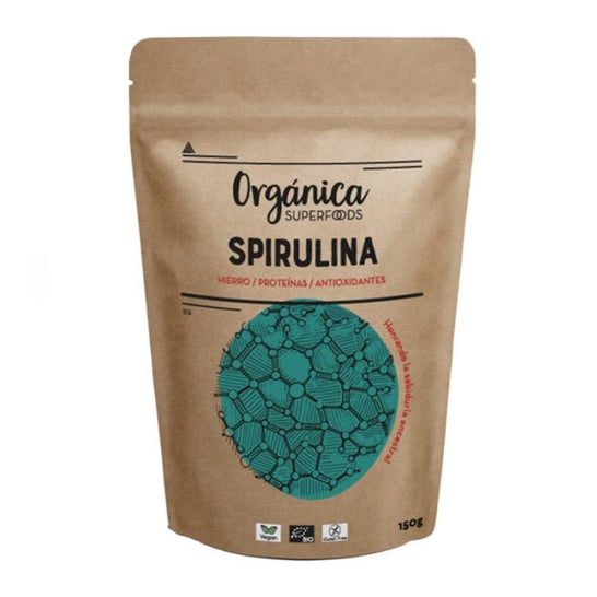 Organica Superfoods Espirulina en Polvo Bio Vegan 150g | PromoFarma