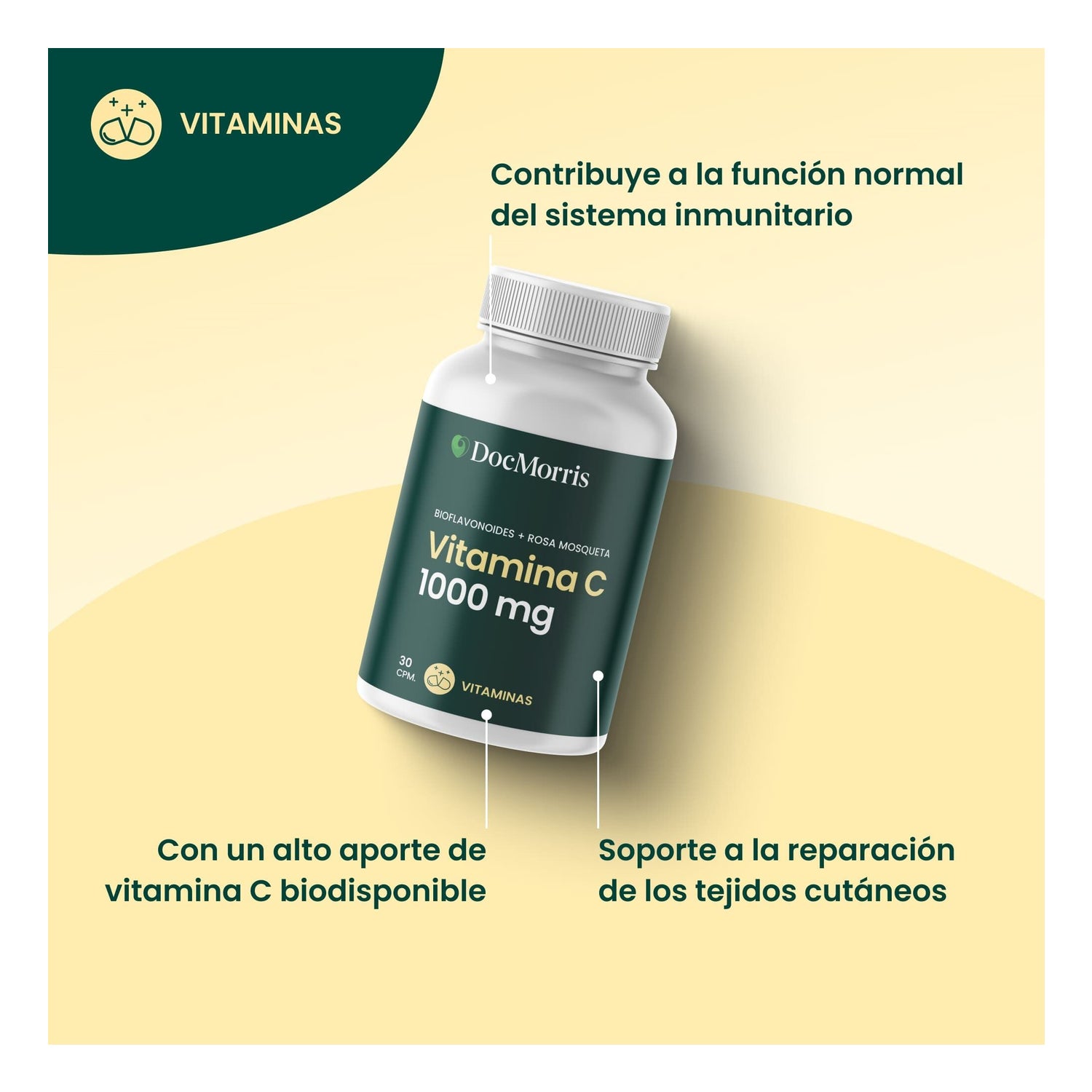 DocMorris Vitamina C 1000 Mg 30Comp | PromoFarma
