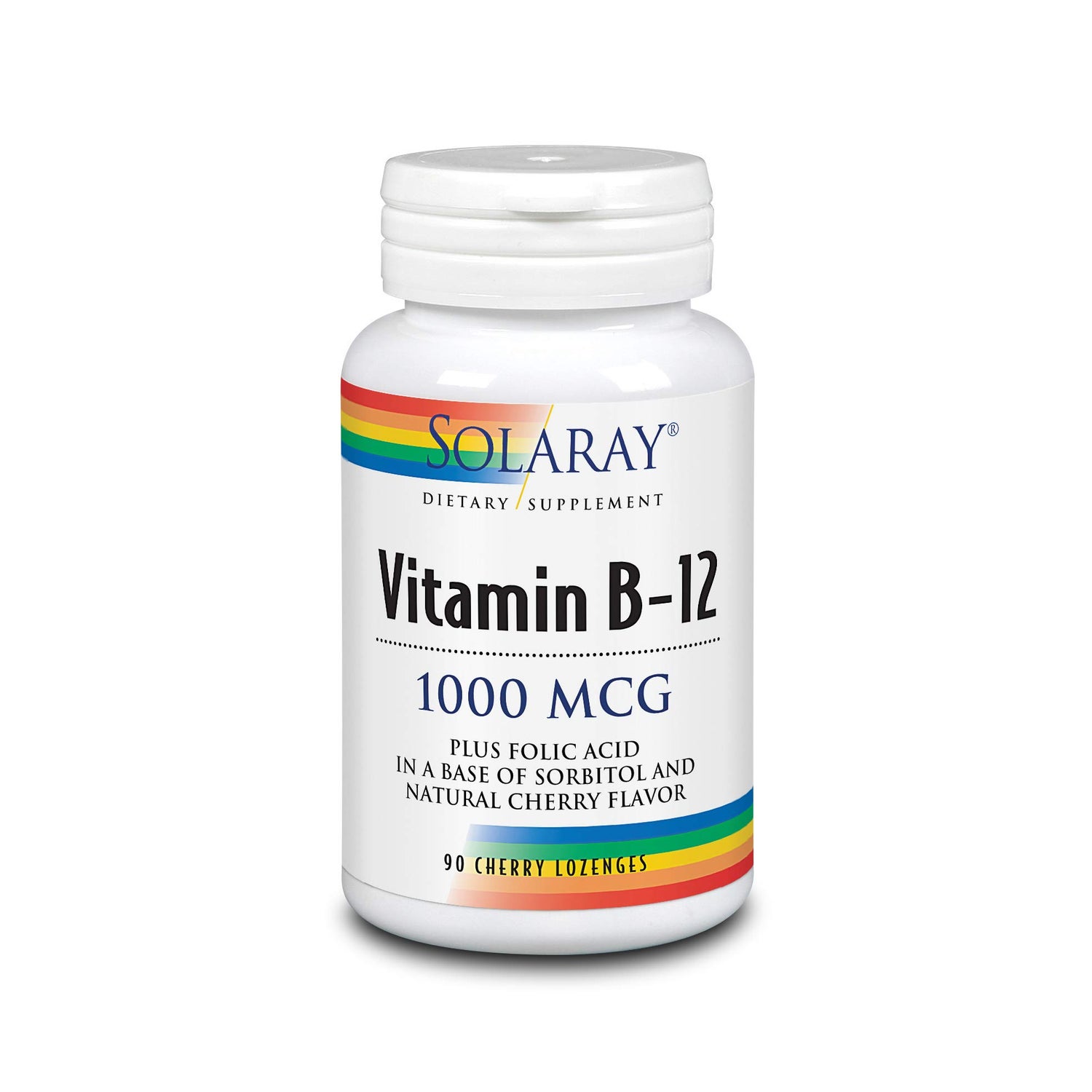 Solaray Vitamin B12 + Folic Acid 1000mg Sublingual 90comp | PromoFarma