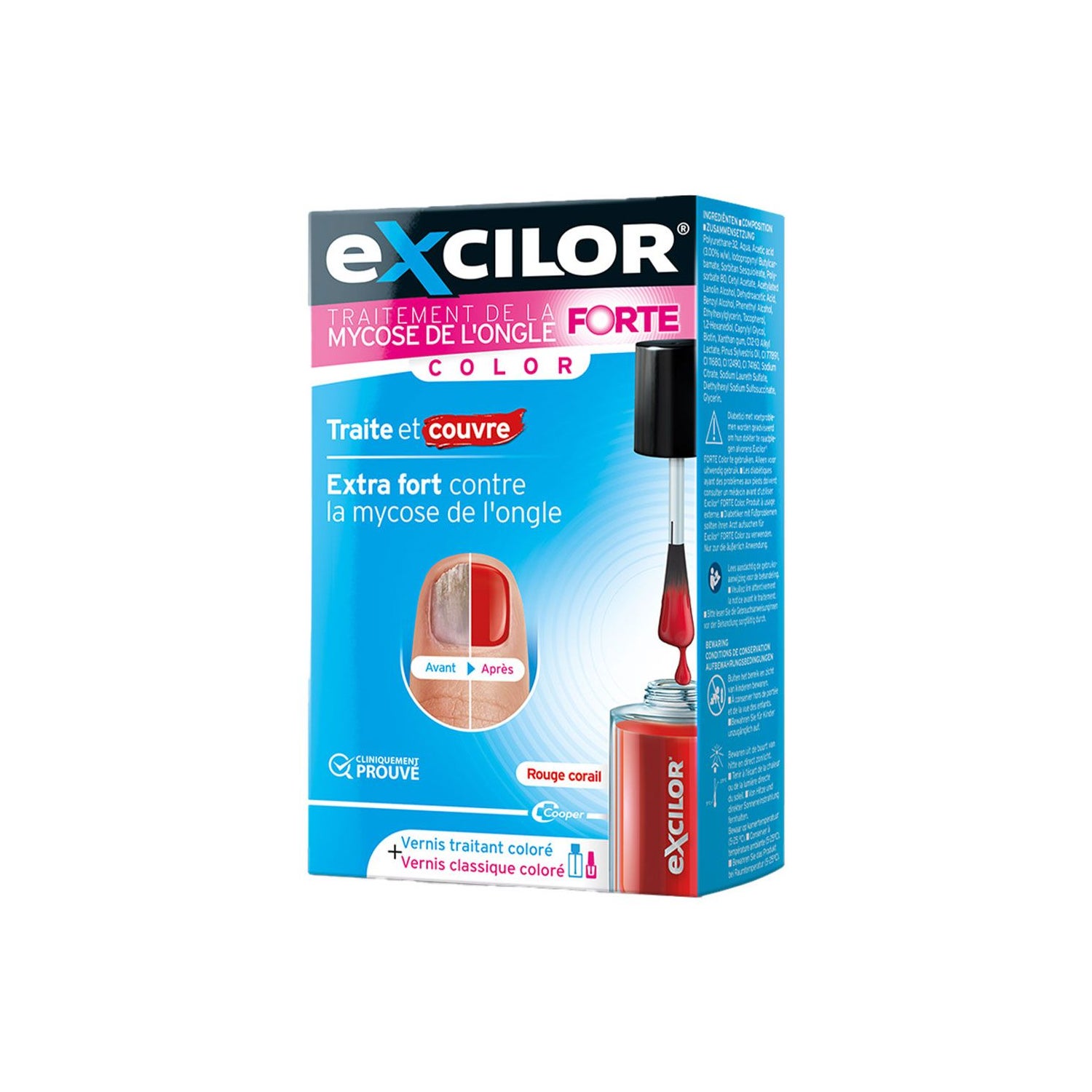 Excilor Forte Color Tratamiento de Hongos de Uñas Red 30ml | PromoFarma
